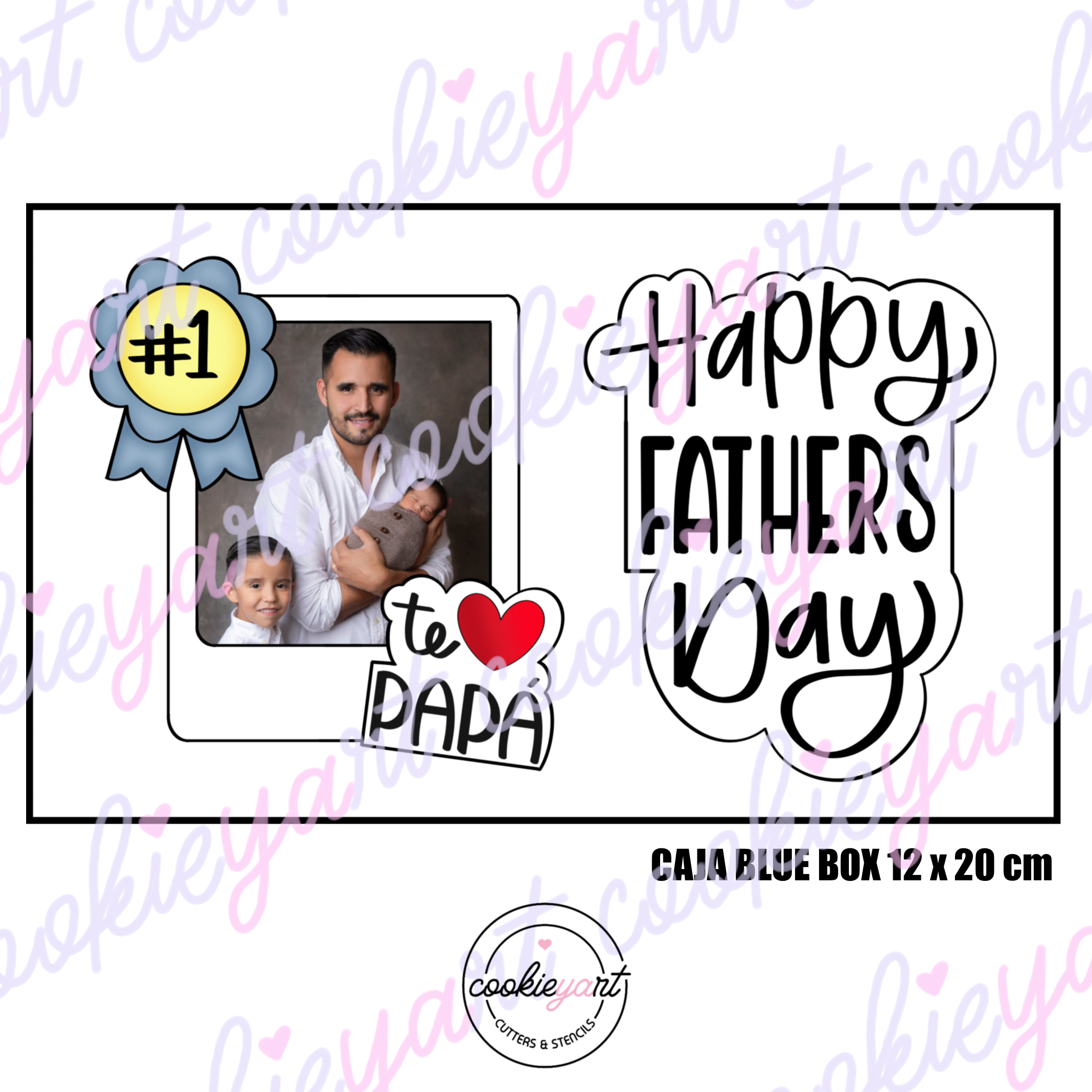 Set de Cortadores Marco Fathers Day (2 piezas) – cookieYArt