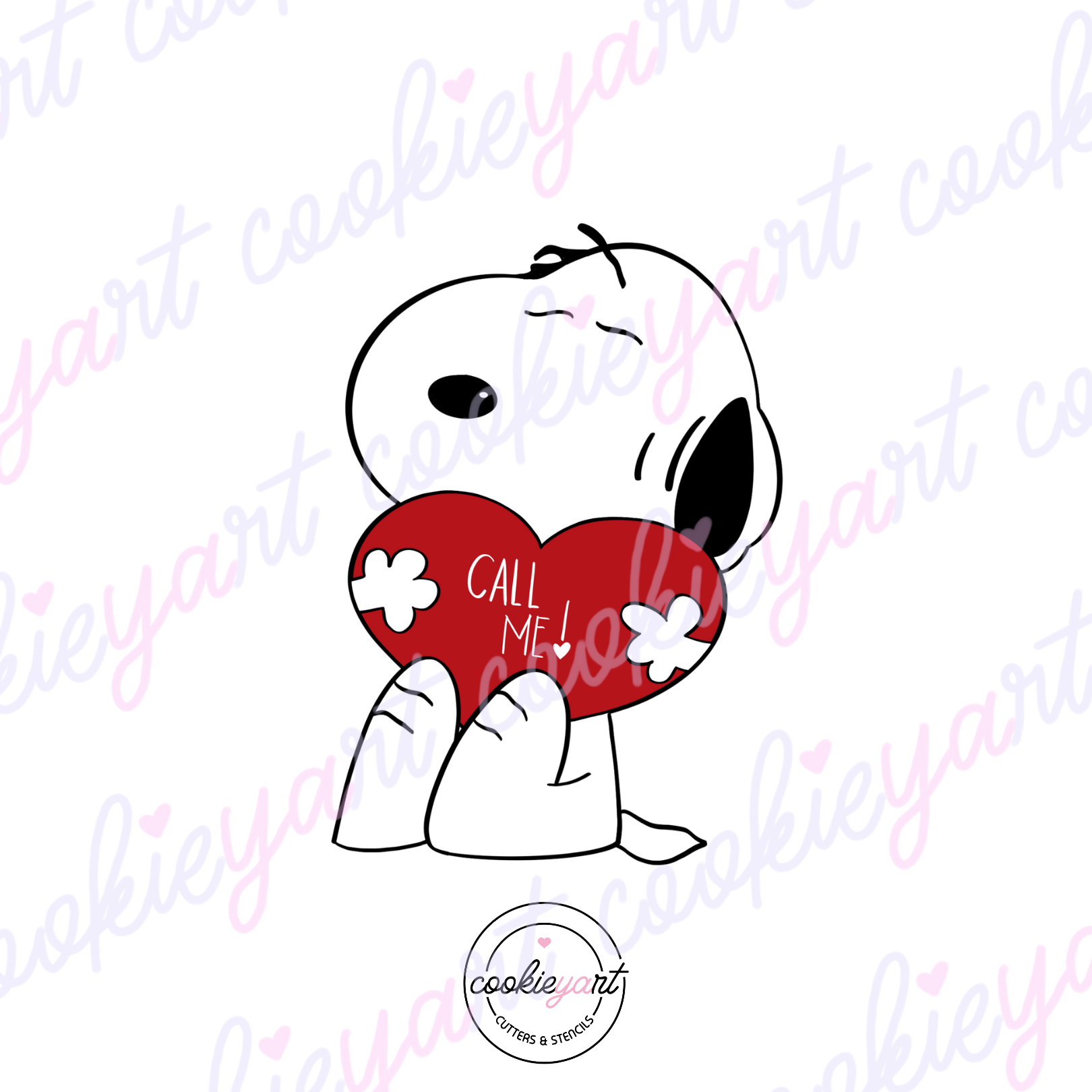 Cortador Snoopy Corazón – cookieYArt