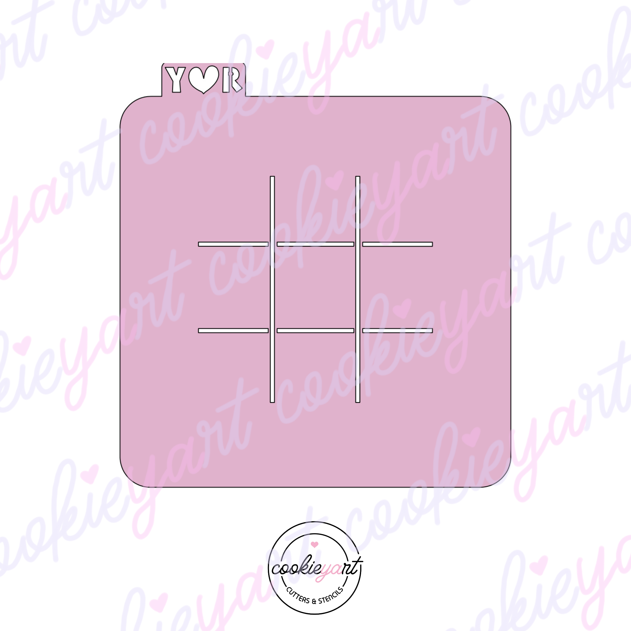 Stencil Tic Tac Toe – cookieYArt